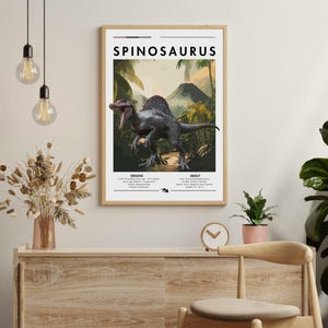 Spinosaurus Wall Art, Spinosaurus Dinosaur, Cretaceous Period ...