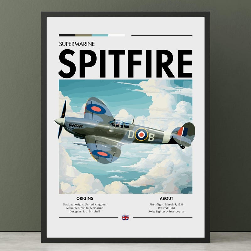 Spitfire Poster Print - Etsy UK
