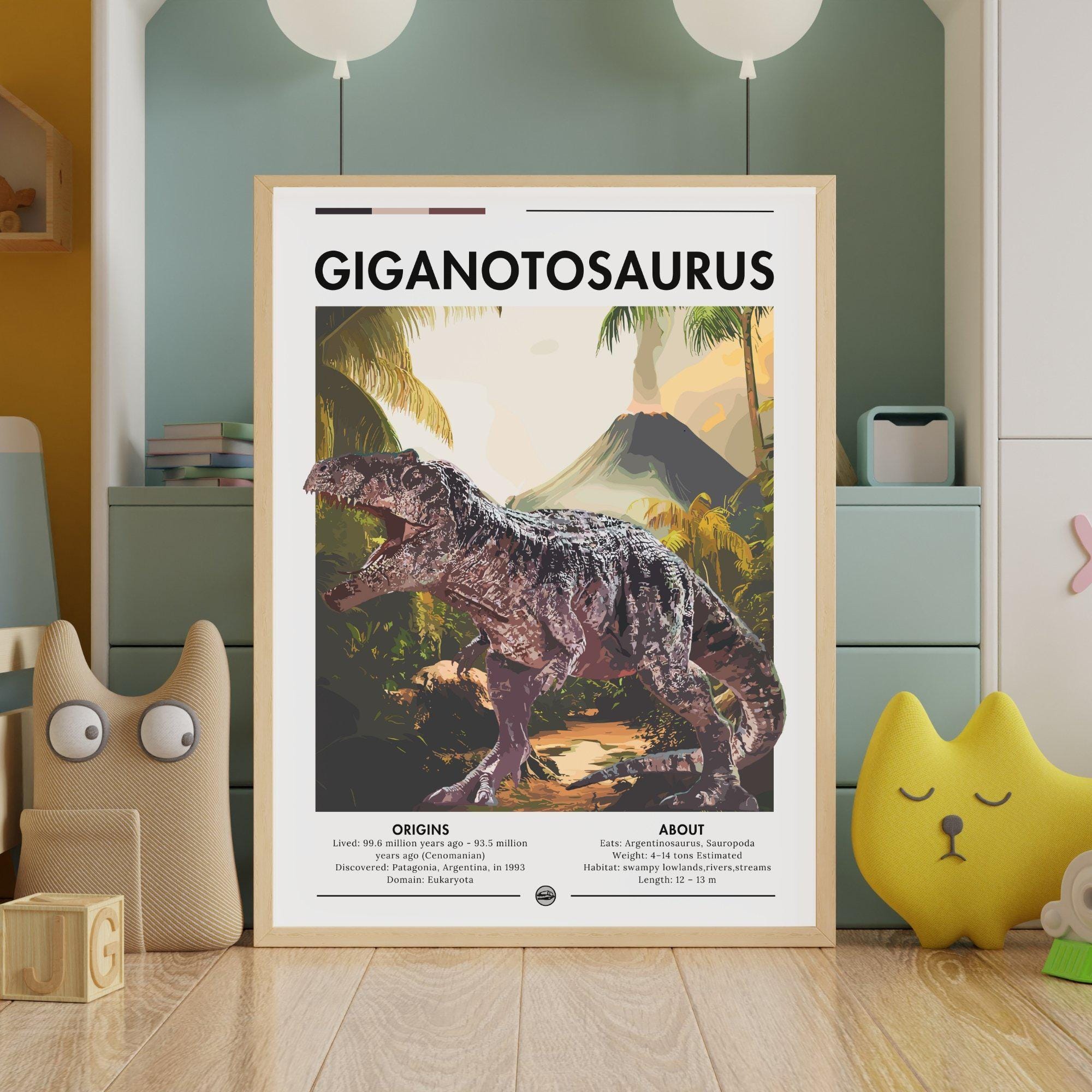 Giganotosaurus Wall Art, Giganotosaurus Dinosaur, Cretaceous Period ...