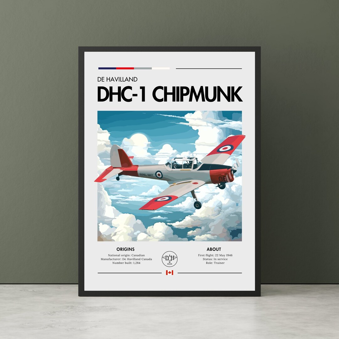 De Havilland Canada DHC-1 Chipmunk Print - Postwar Aviation Aviation ...
