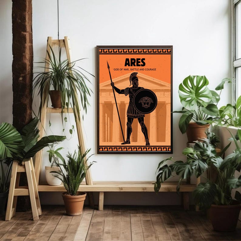 Ares Greek God Print - Ancient Mythology Warrior Art (digital Download ...