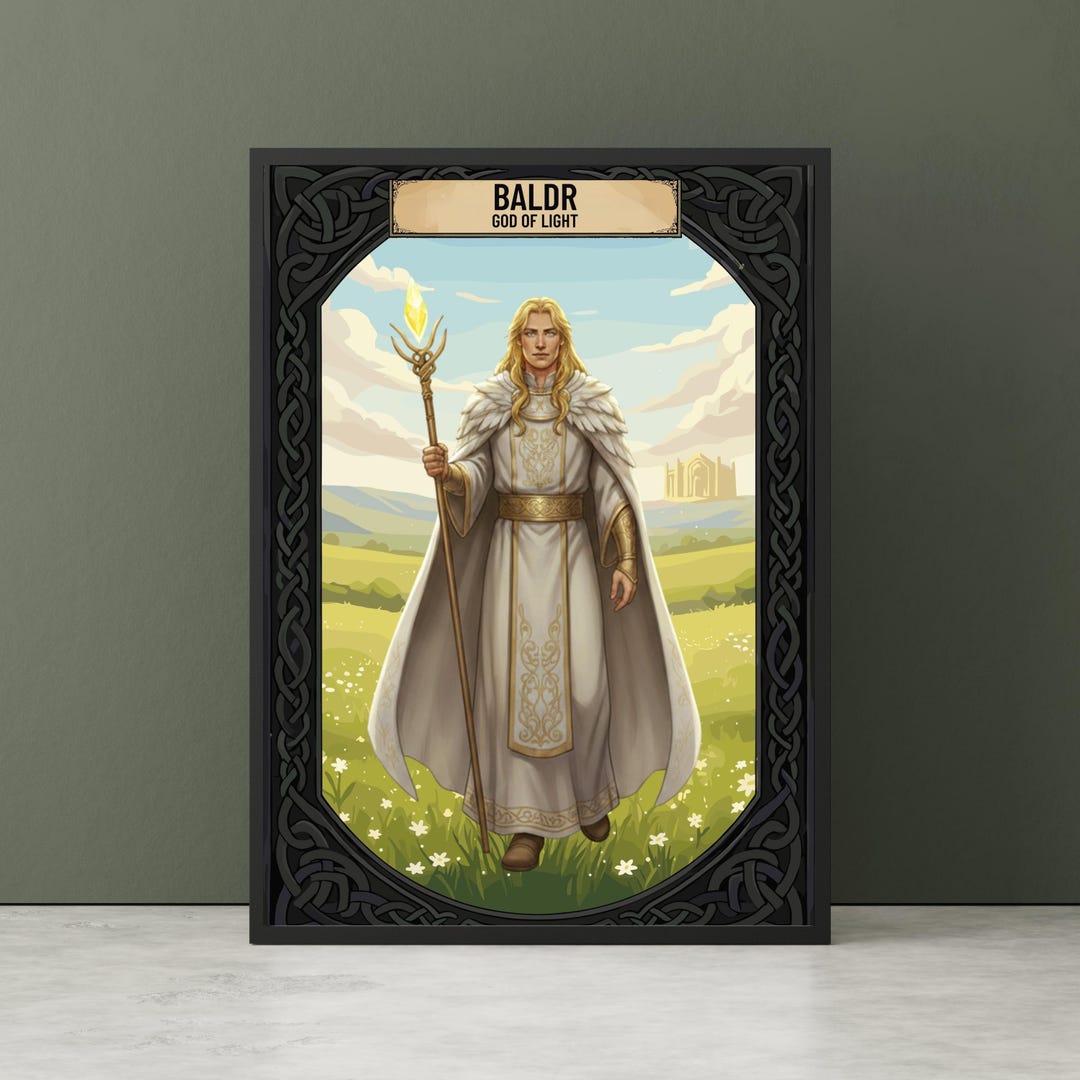 Baldr God of Light Norse Mythology Art Print - Etsy