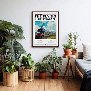 The Flying Scotsman Poster, Vintage Train Print, Steam Train ...