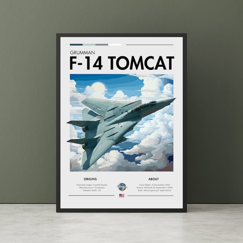 Framed F14 Tomcat Print - Etsy UK