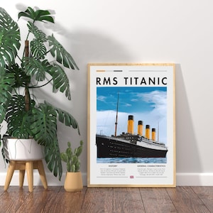 Titanic Ship Poster, RMS Titanic Print, Ship Art, Historic Ship Poster ...