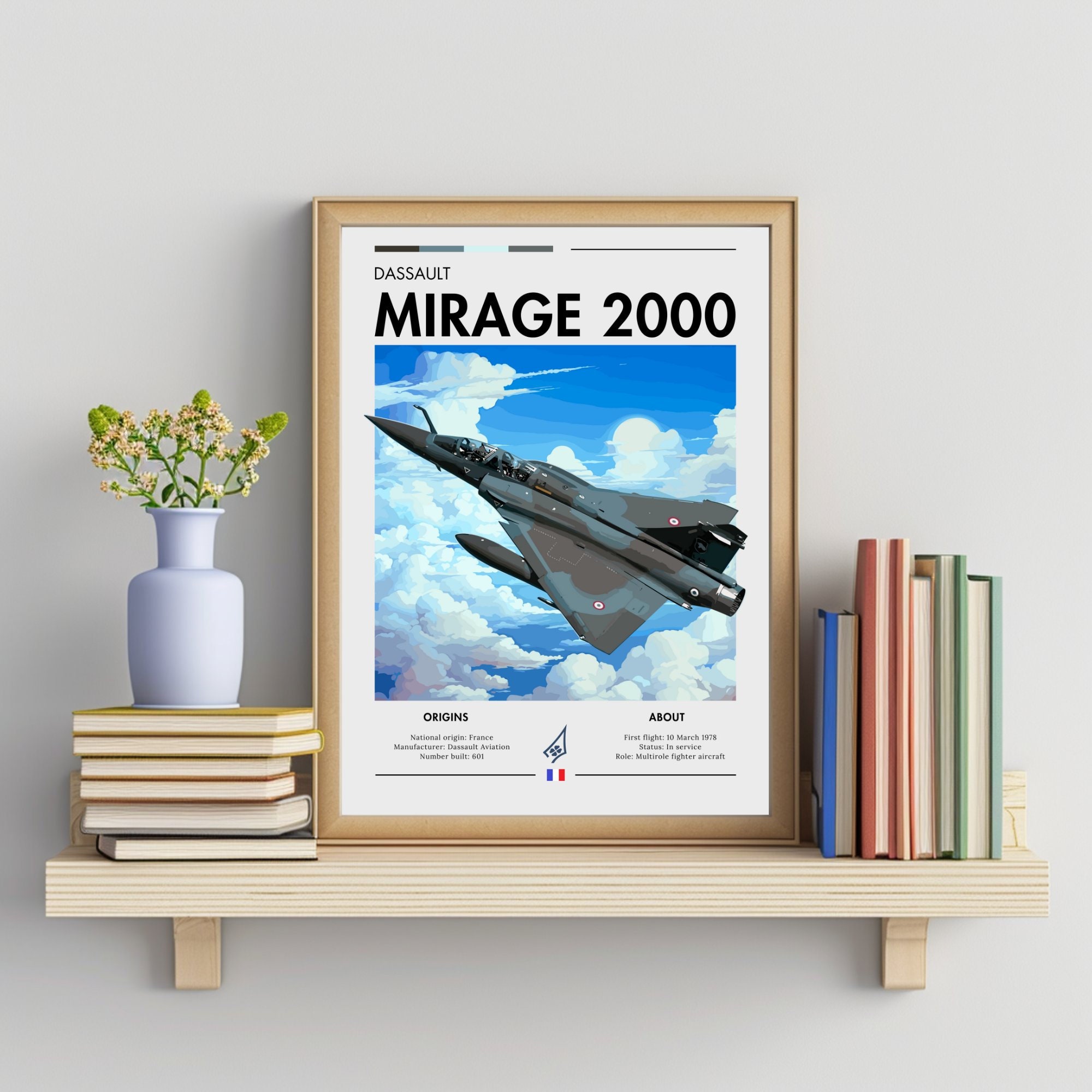 Dassault Mirage 2000 Print Aviation Art, French Air Force Aircraft ...