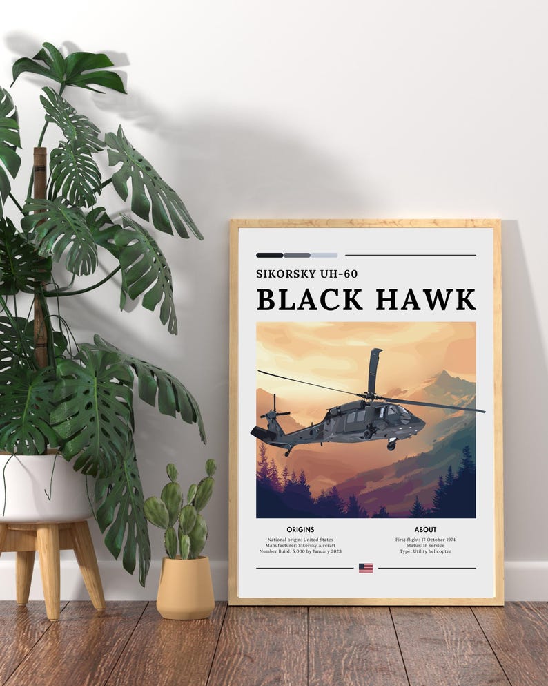 Sikorsky UH-60 Black Hawk Poster – Military Aviation Print - Etsy