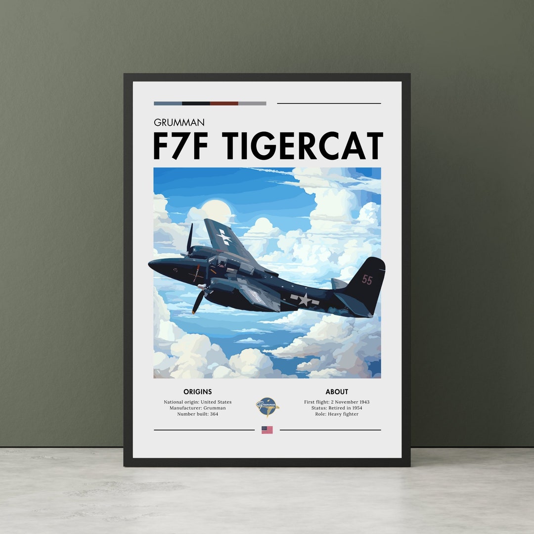 Grumman F7F Tigercat Print: Aviation Art, Korean War Plane - Etsy
