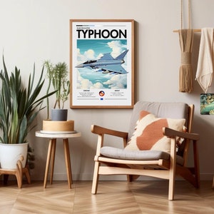 Eurofighter Typhoon Poster - Aviation Art, Fighter Jet Print, Plane ...