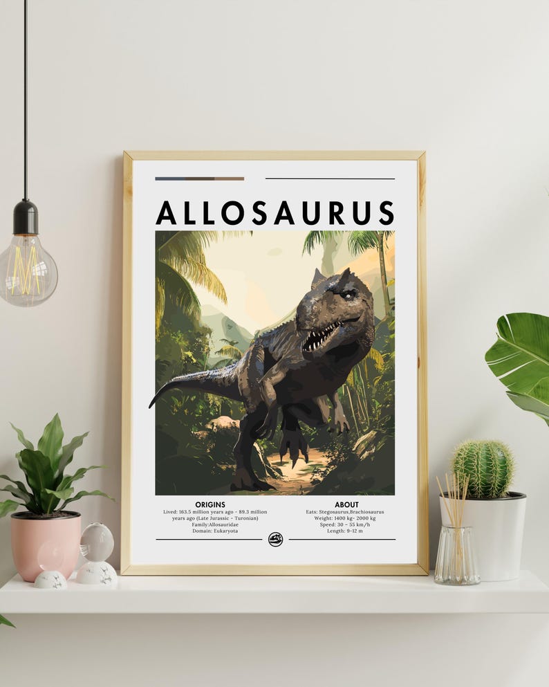 Allosaurus Wall Art - Allosaurus Dinosaur, Jurassic Period, Dinosaur ...