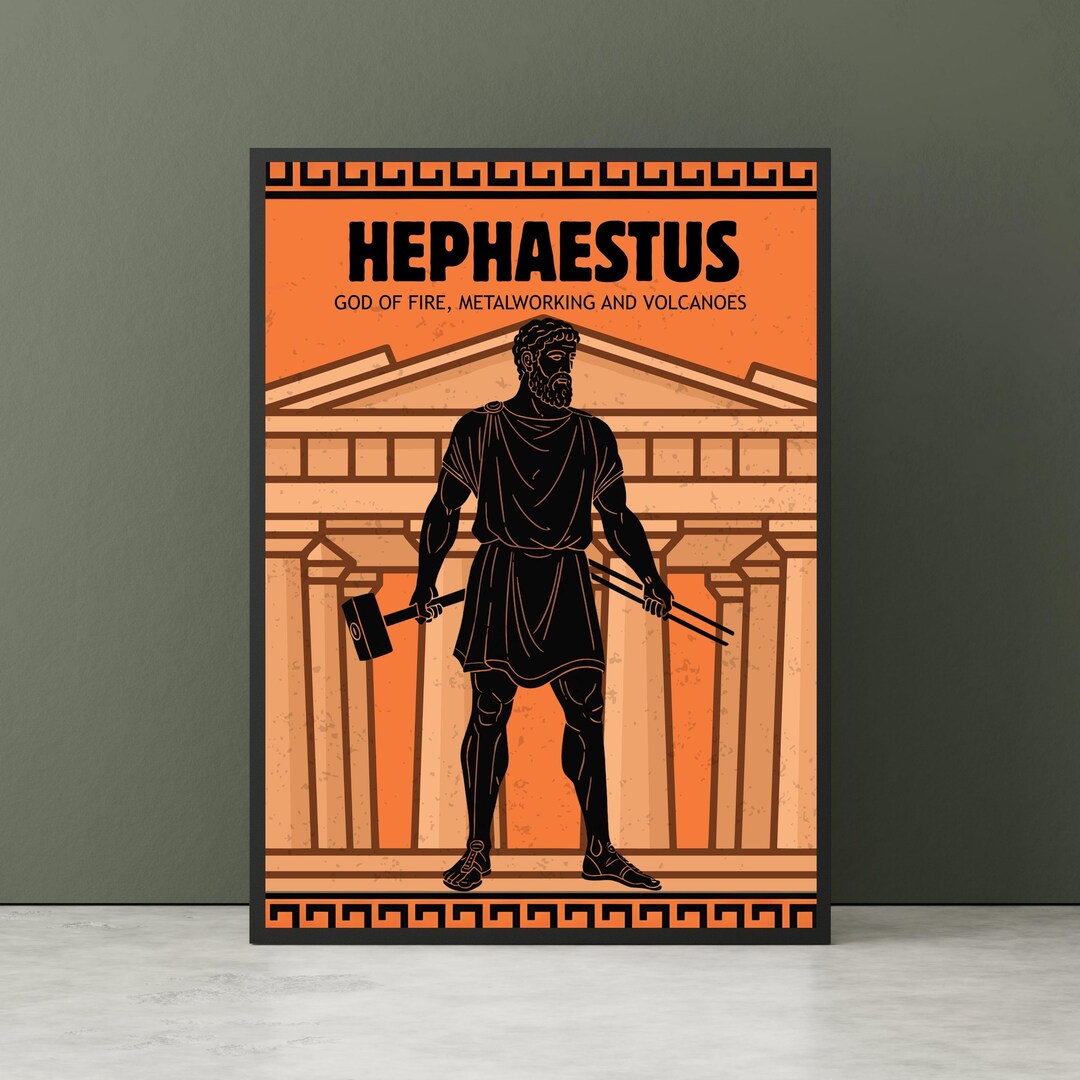 HEPHAESTUS Greek God Print-god of Fire, Craftsmanship & Metalworking ...