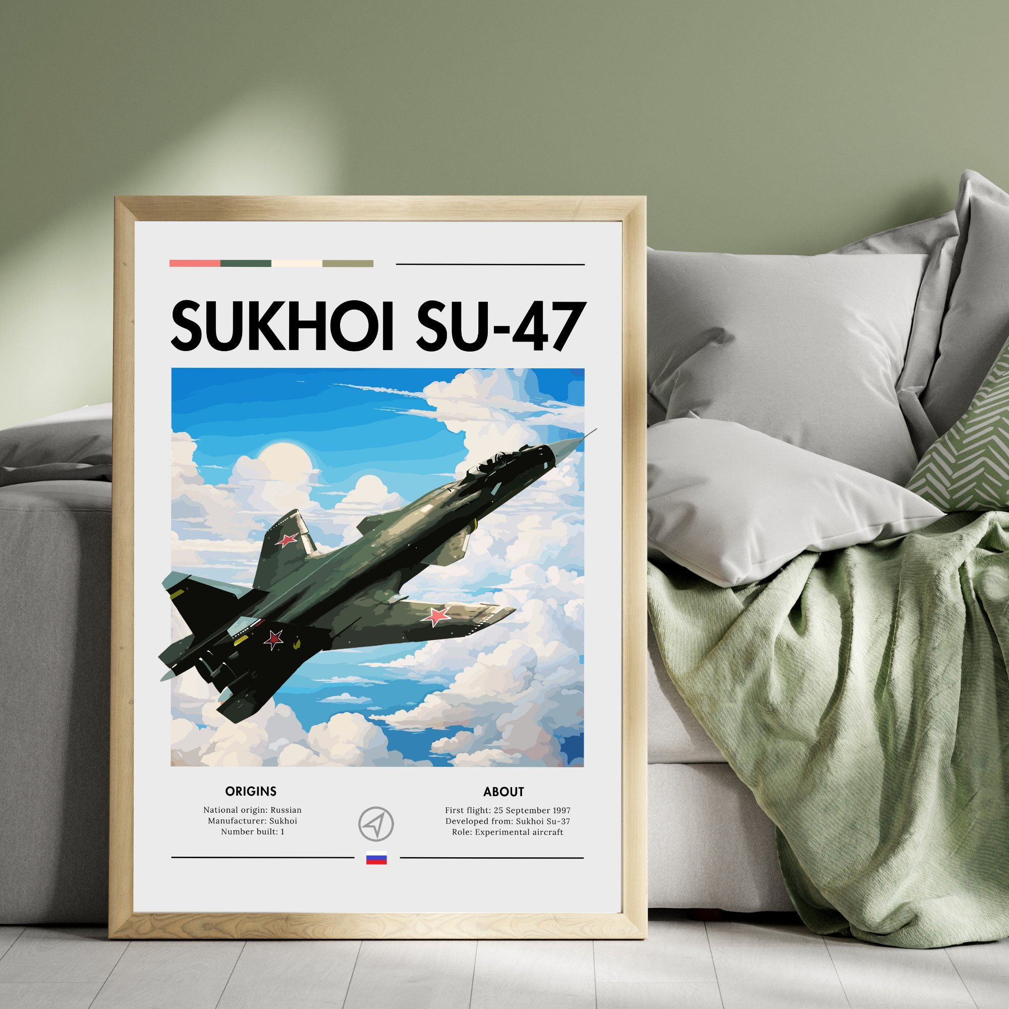 Sukhoi Su-47 Print Aircraft Art , Experimental Aircraft, Plane Poster ...