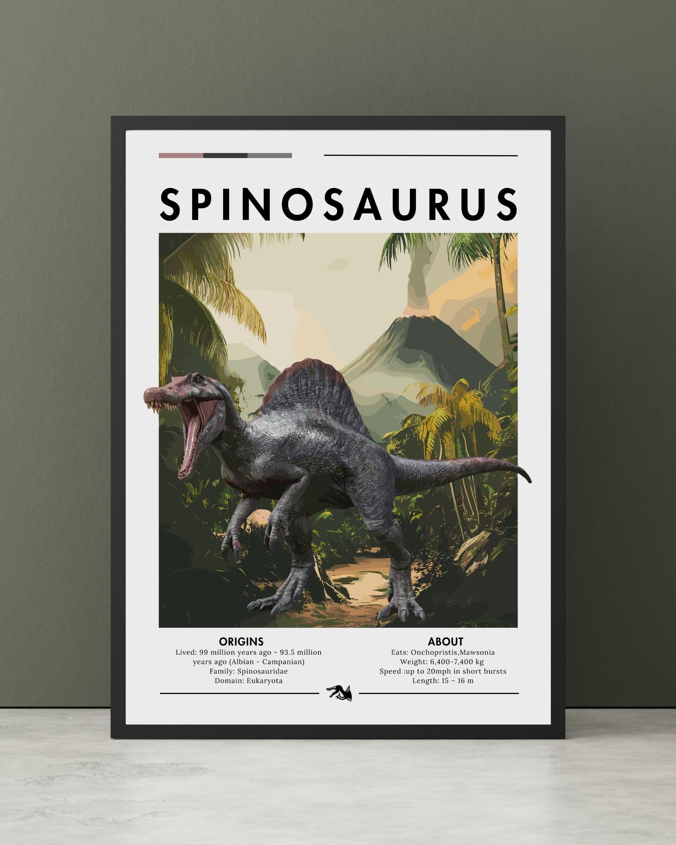 Spinosaurus Wall Art, Spinosaurus Dinosaur, Cretaceous Period ...