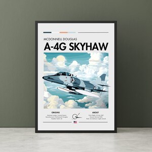 Mcdonnell Douglas A-4G Skyhawk Print Aviation Art, Fleet Air Defence ...