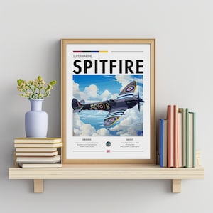 Supermarine Spitfire Poster - WWII Aviation Art, Battle of Britain ...