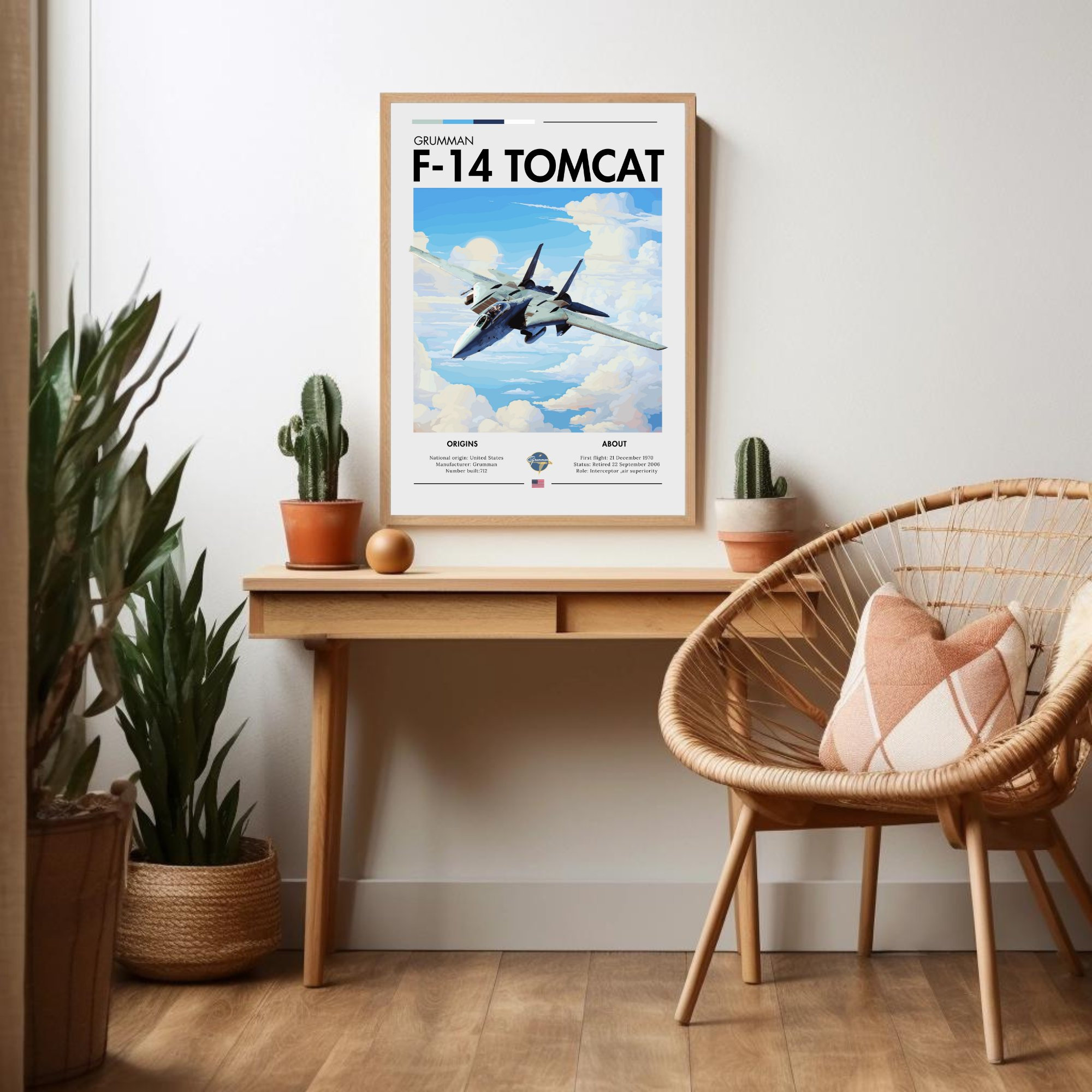 Grumman F-14 Tomcat Supersonic Print - Aviation Art, Vietnam War Plane ...