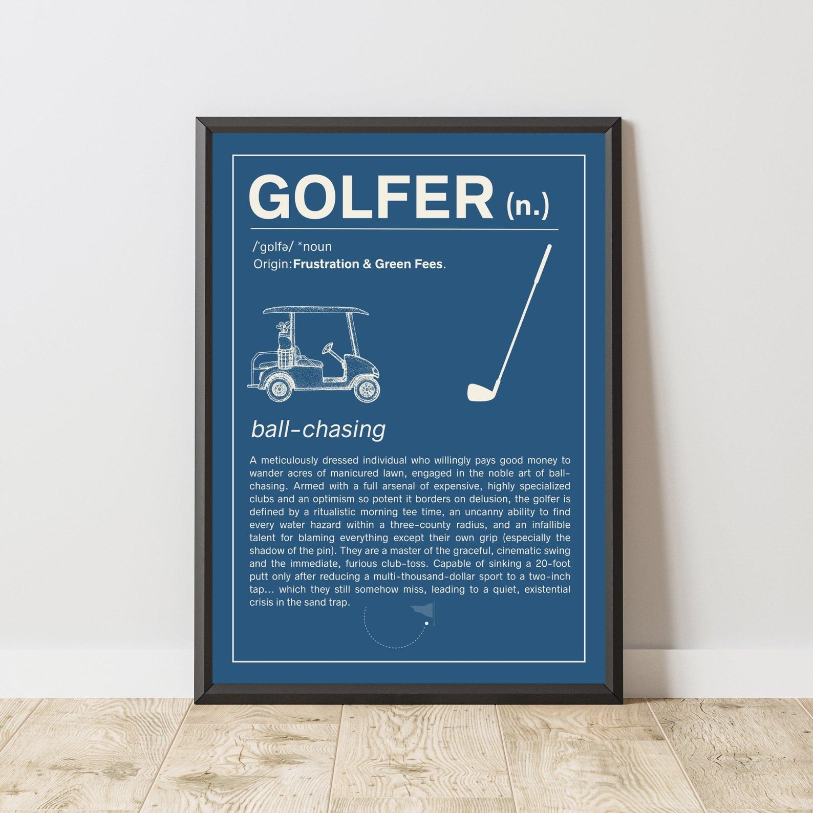 Funny Golfer Definition Print - Man Cave Golf Wall Art - Etsy UK