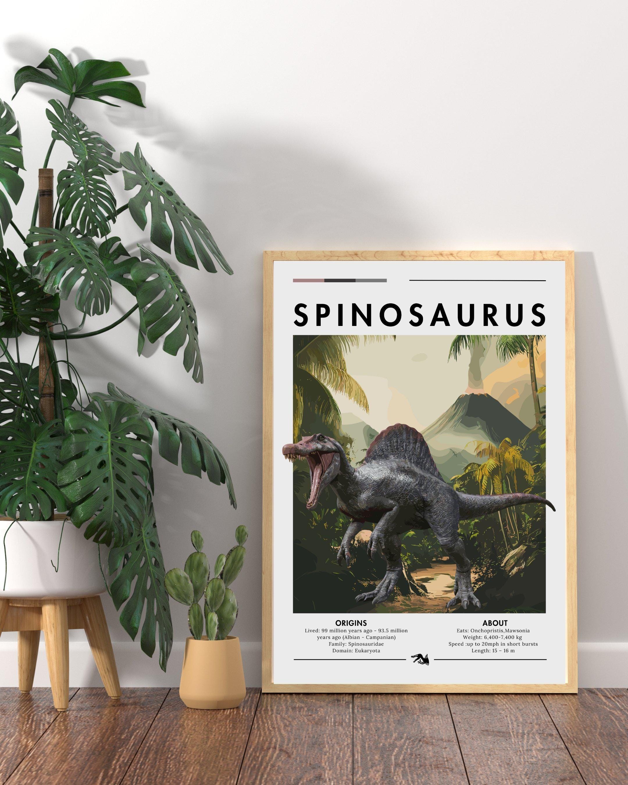 Spinosaurus Wall Art, Spinosaurus Dinosaur, Cretaceous Period ...
