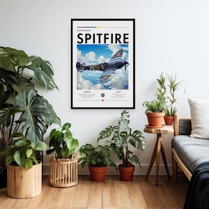 Supermarine Spitfire Poster - WWII Aviation Art, Battle of Britain ...