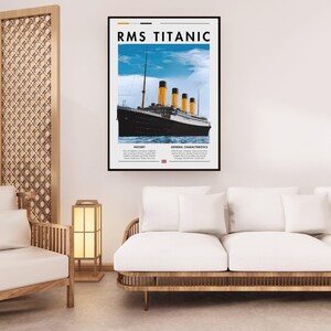 Titanic Ship Poster, RMS Titanic Print, Ship Art, Historic Ship Poster ...