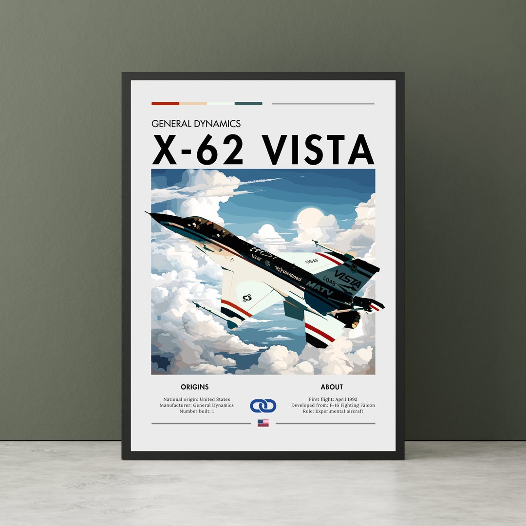 General Dynamics X-62 VISTA Print - USAF Aviation Art, Experimental ...