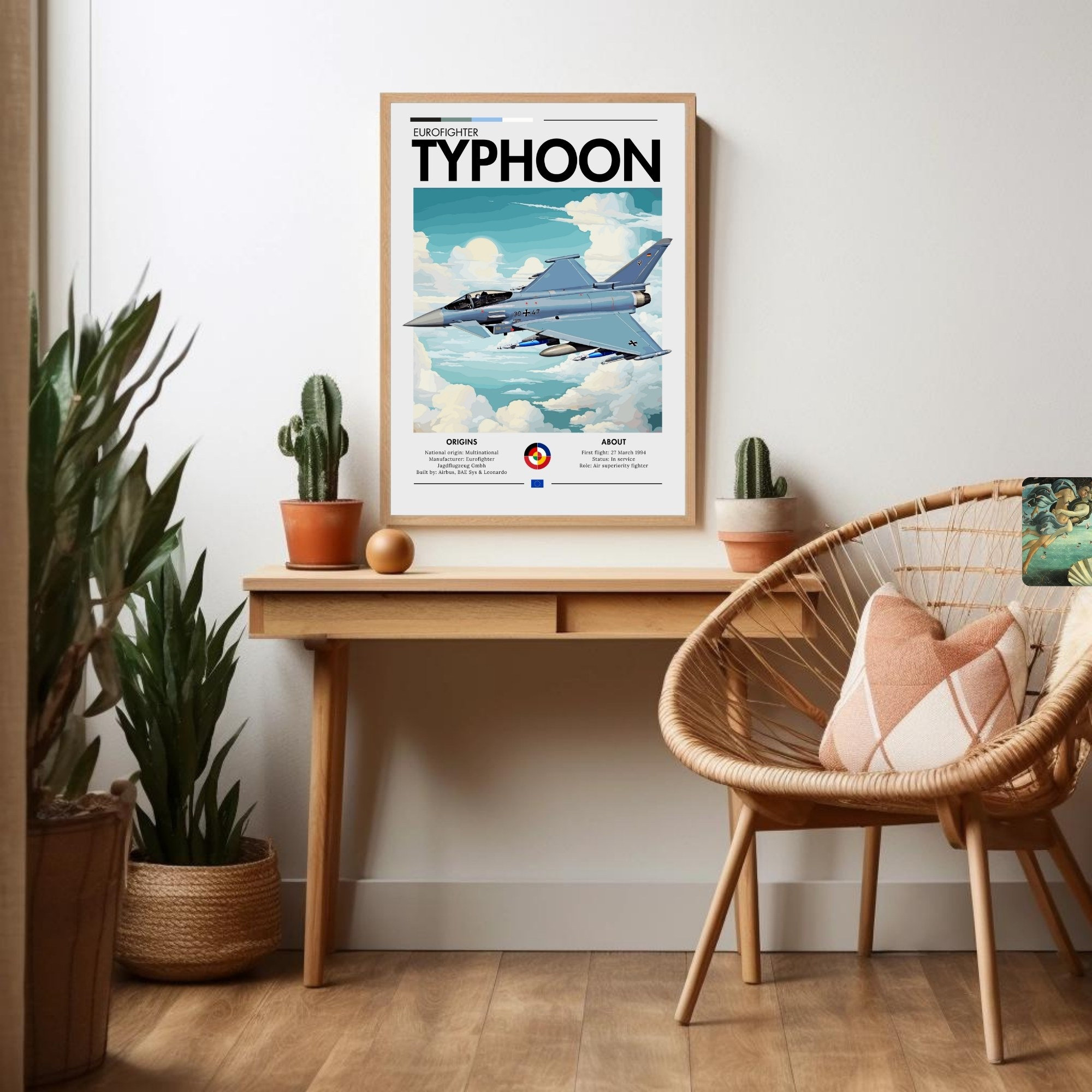 Eurofighter Typhoon Poster Aviation Art, Fighter Jet Print, Plane ...