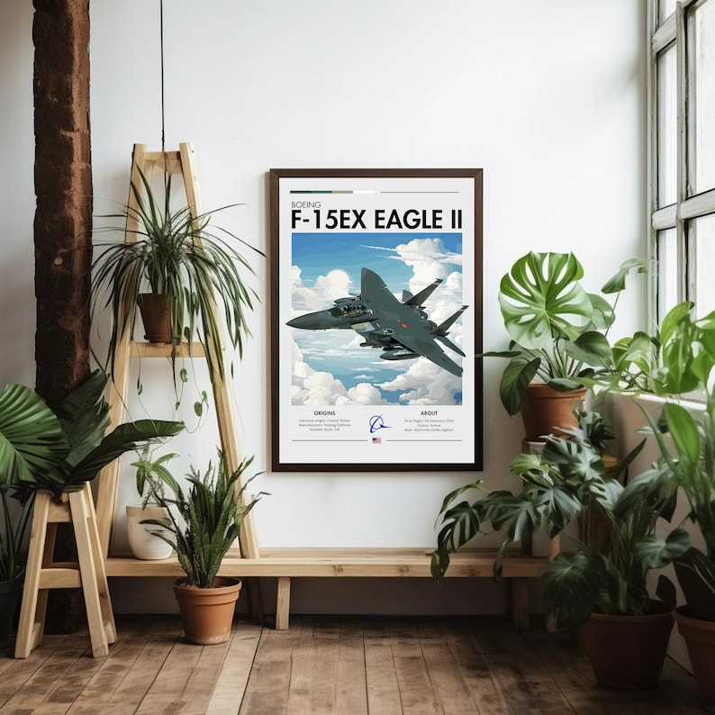 Boeing F-15EX Eagle II Poster Multirole Strike Fighter Aviation Art ...