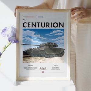 Centurion Tank MK1 Print - Cold War Art, Main Battle Tank, Clouds ...