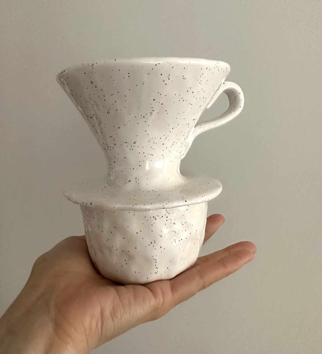 V60 Coffee Dripper + Mug, Handmade Ceramic V60 Set - Etsy