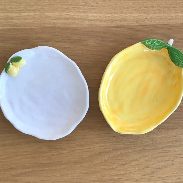 Ceramic Lemon Plates - Etsy