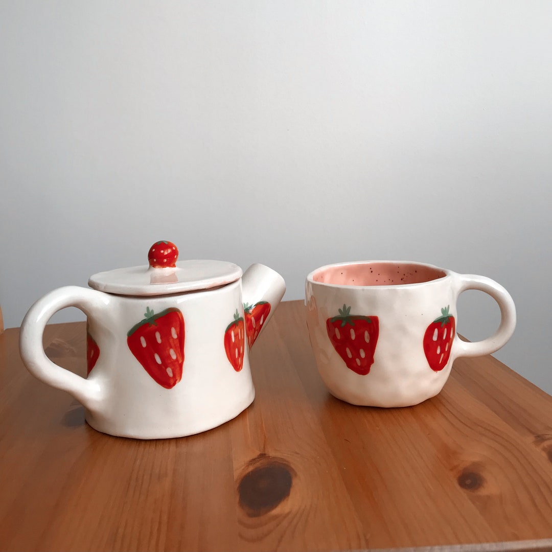 Handmade Ceramic Teapot Set, Ceramic Tea Pot and Ceramic Mug, Teapot ...