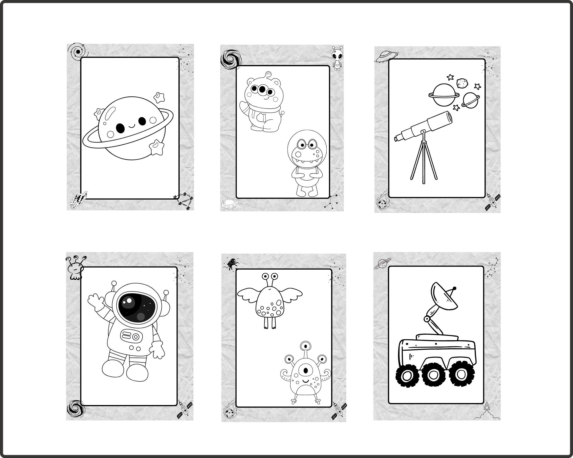 Space Coloring Pages, Space Activity Pages, Printable Pages for Kids ...