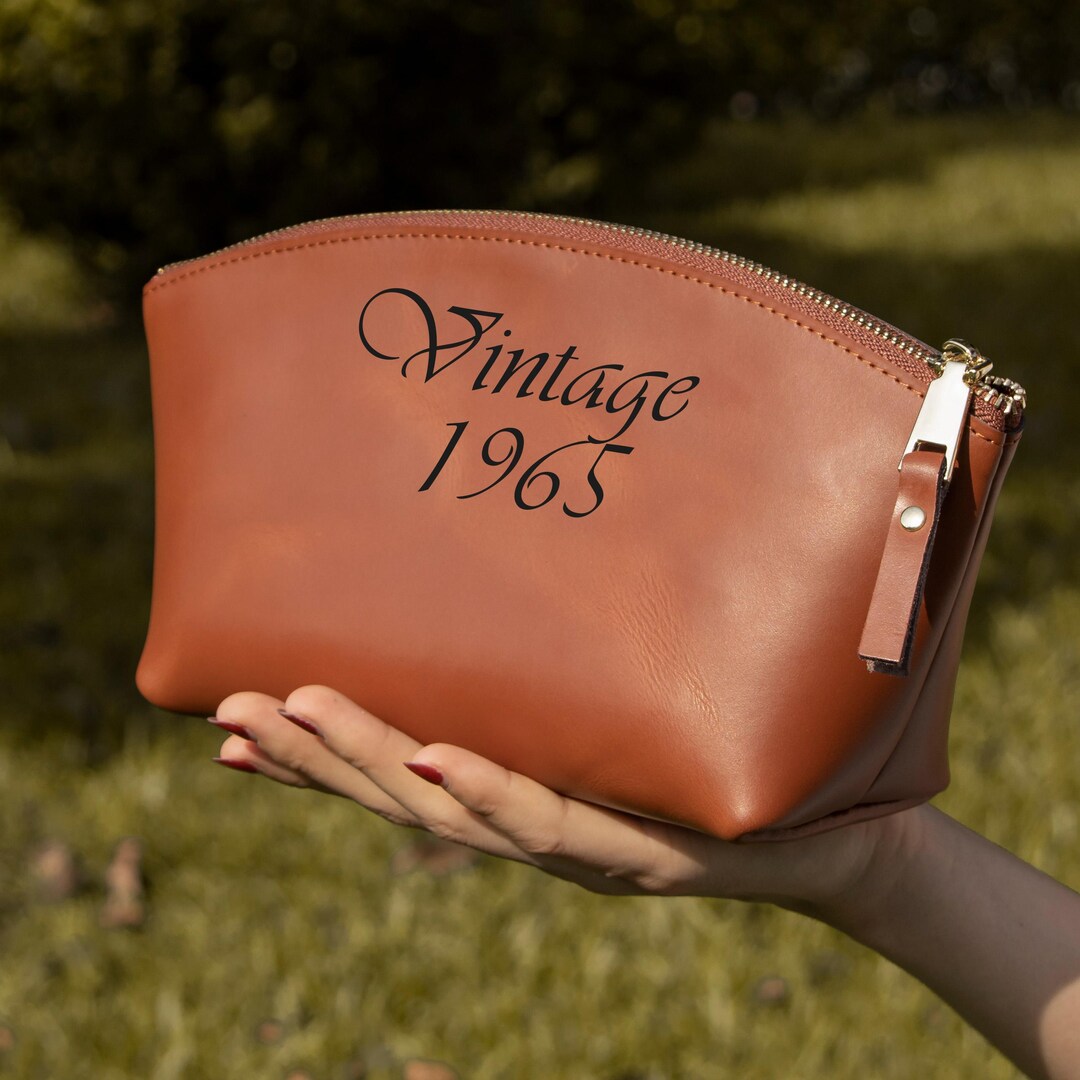 Custom 60th Birthday Woman, Vintage 1975 Makeup Bag, 50th Birthday ...