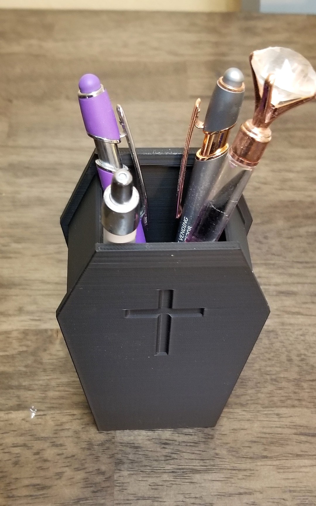 3D Printed Coffin Desk Pen Holder - Etsy