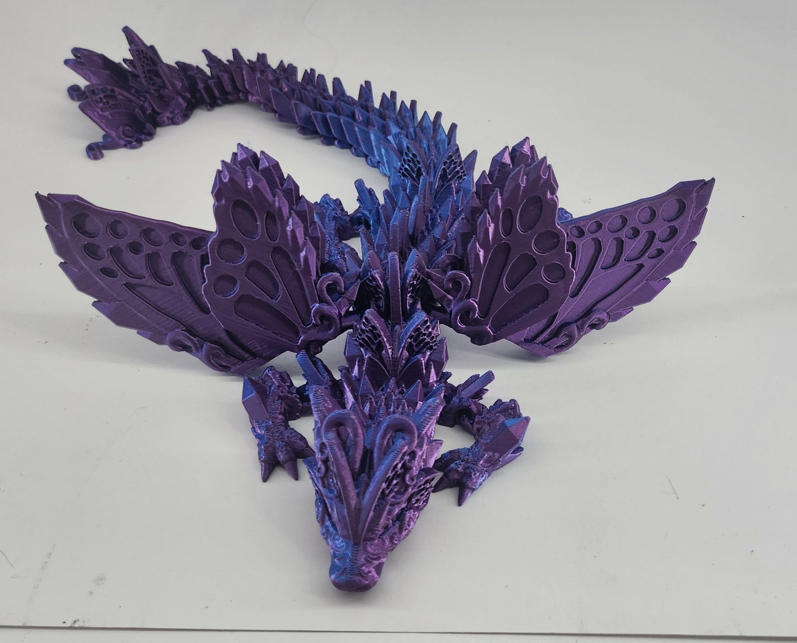 3D Printed 13" Full Articulated Wolf Dragon, Color Changing as Seen on ...