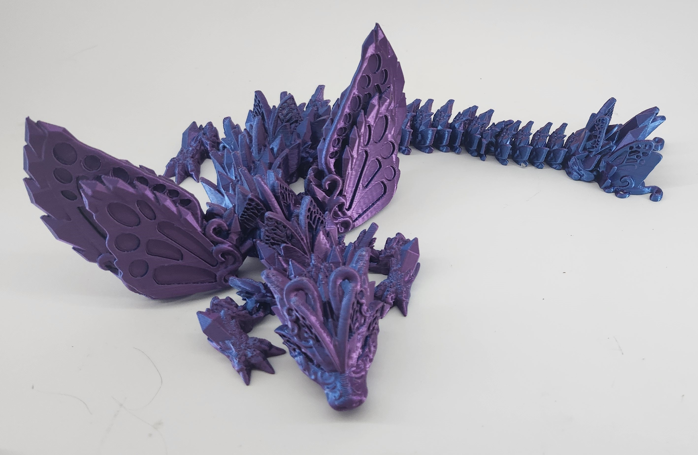 3D Printed 13" Full Articulated Wolf Dragon, Color Changing as Seen on ...
