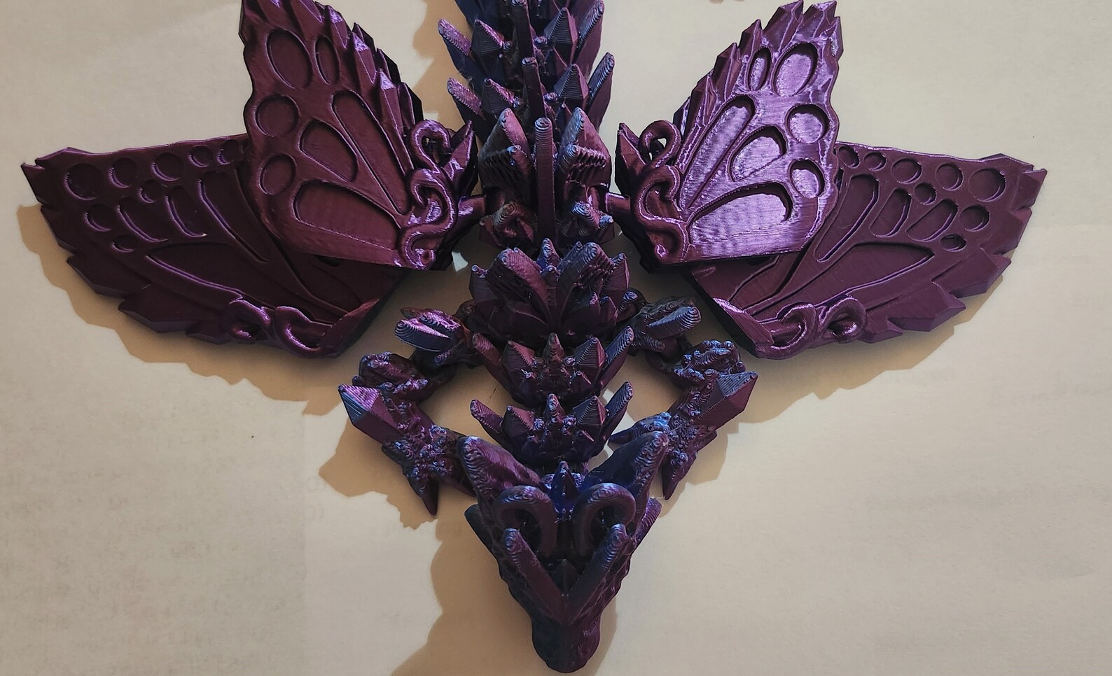 3D Printed 13" Full Articulated Wolf Dragon, Color Changing as Seen on ...