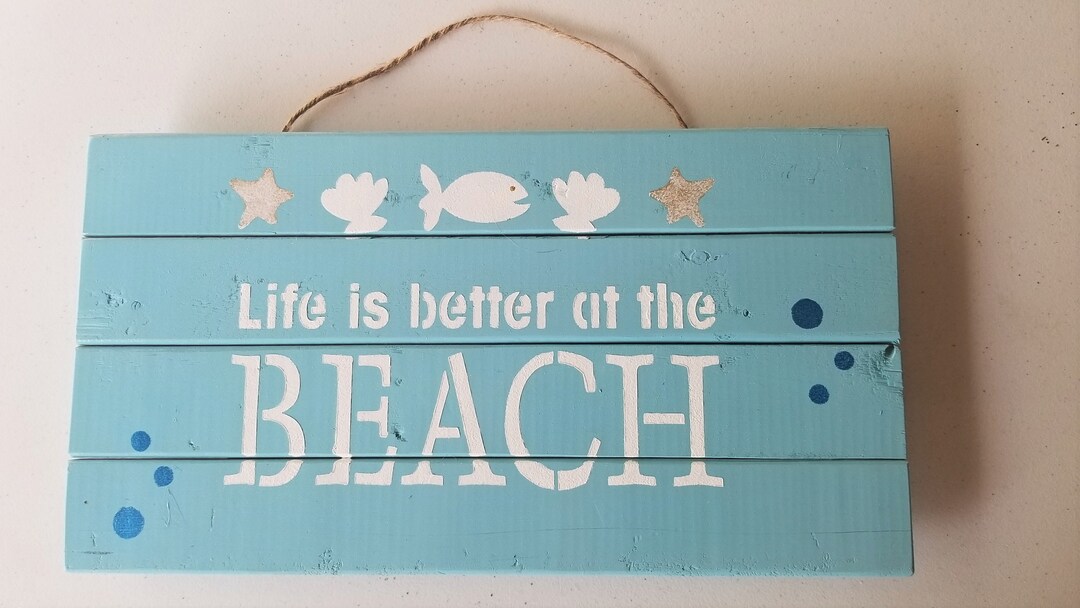Life Iis Better at Beach Theme Décor Nautical 18" - Etsy