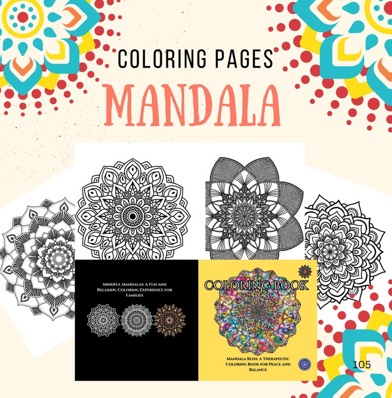 Mandala Coloring Book, Mandala Patterns - Etsy