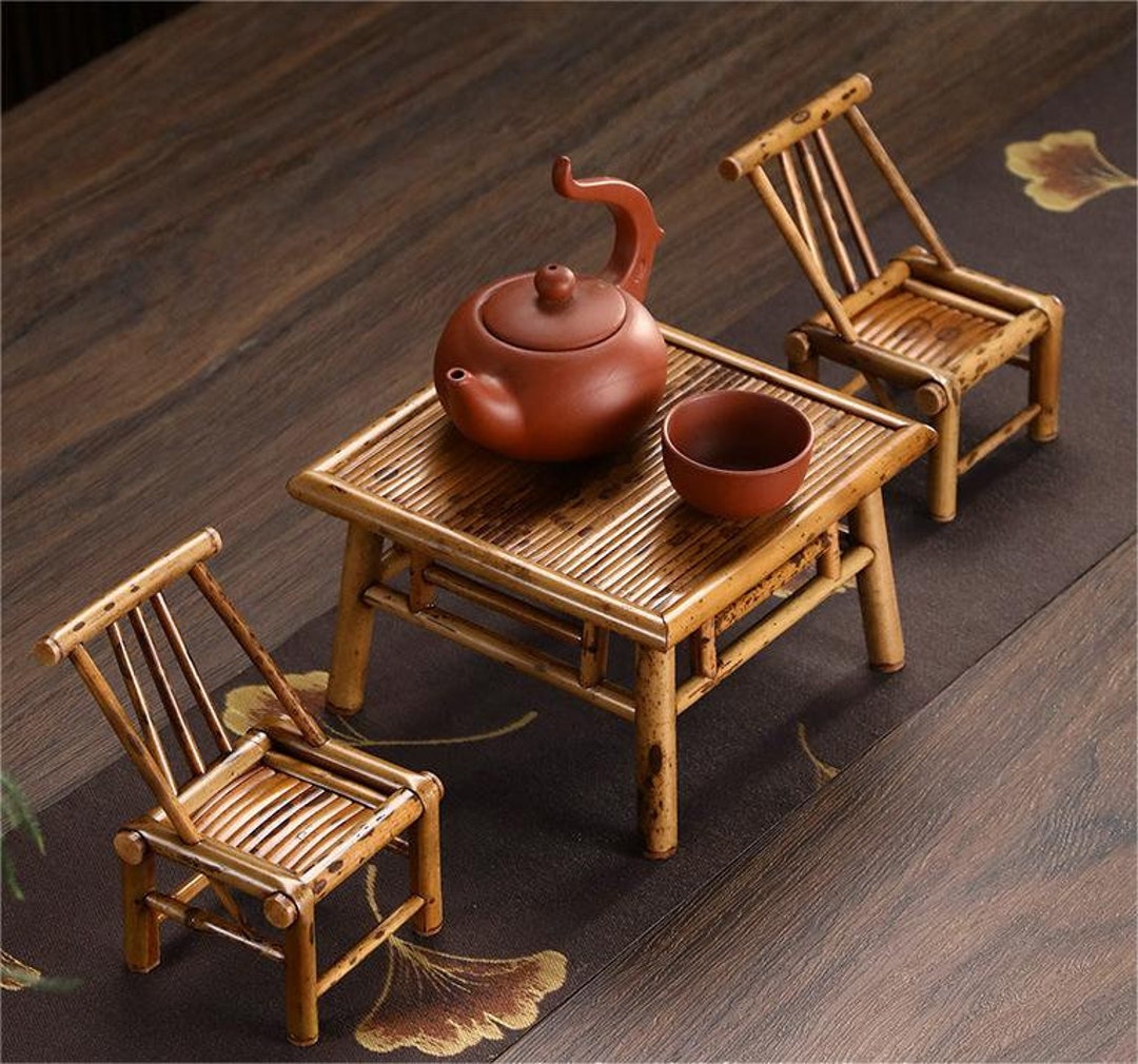 Kung Fu Tea Ceremony Art Mini Tea Table Tea Set Bamboo Small Chair - Etsy