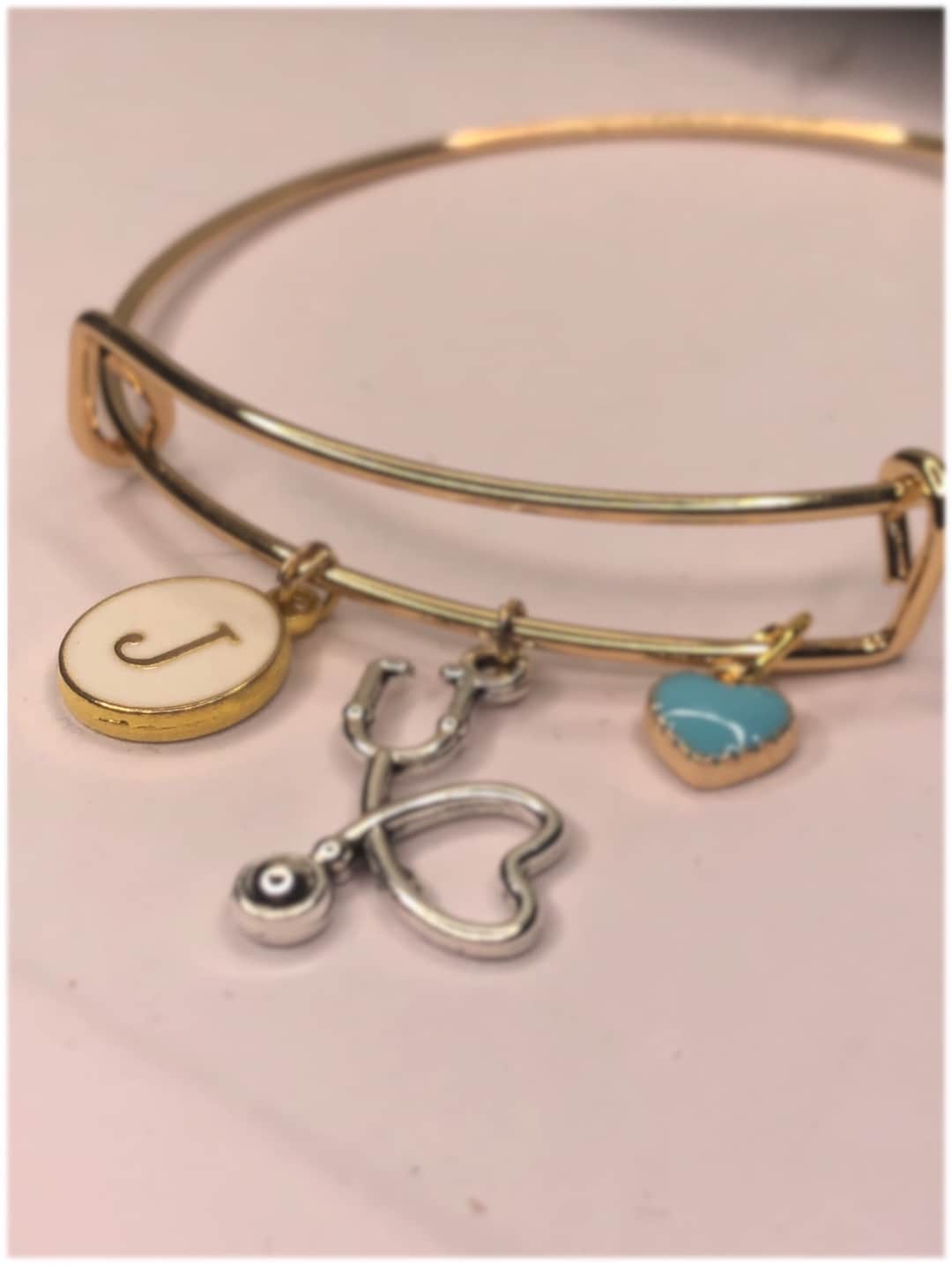 Personalized Stethoscope Charm Bracelet: Medical Gift for Nurse, Doctor ...