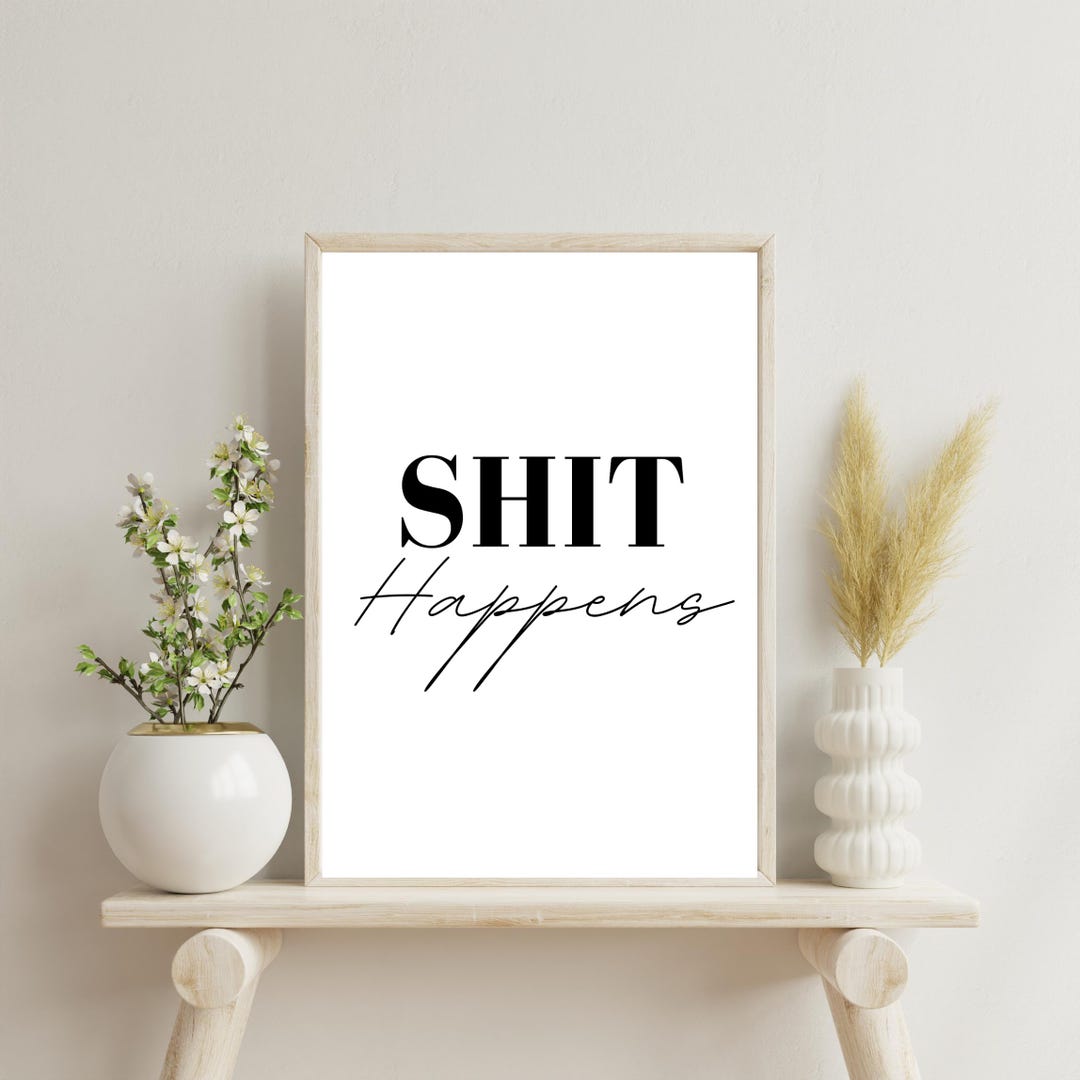 Swear Print Funny Wall Art Cheeky Quote Print Rude Home Decor Sassy ...