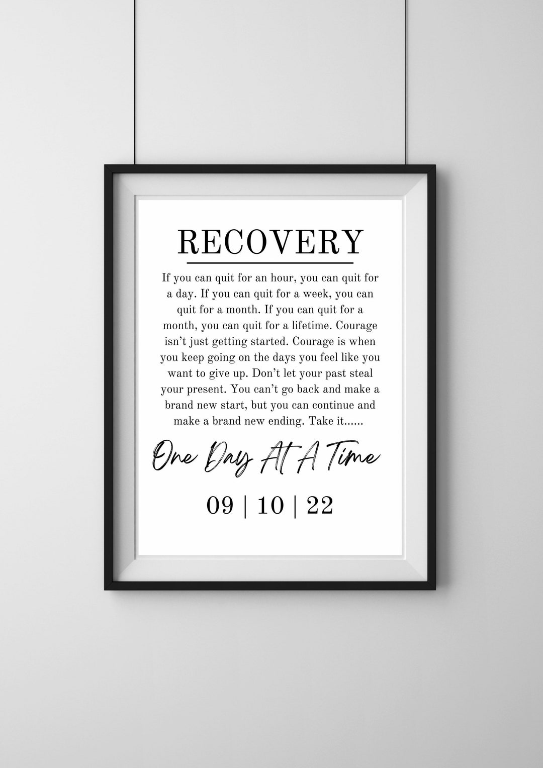 Recovery Reminder, Recovery Print, Recovery Gift, Gift for Recovery ...