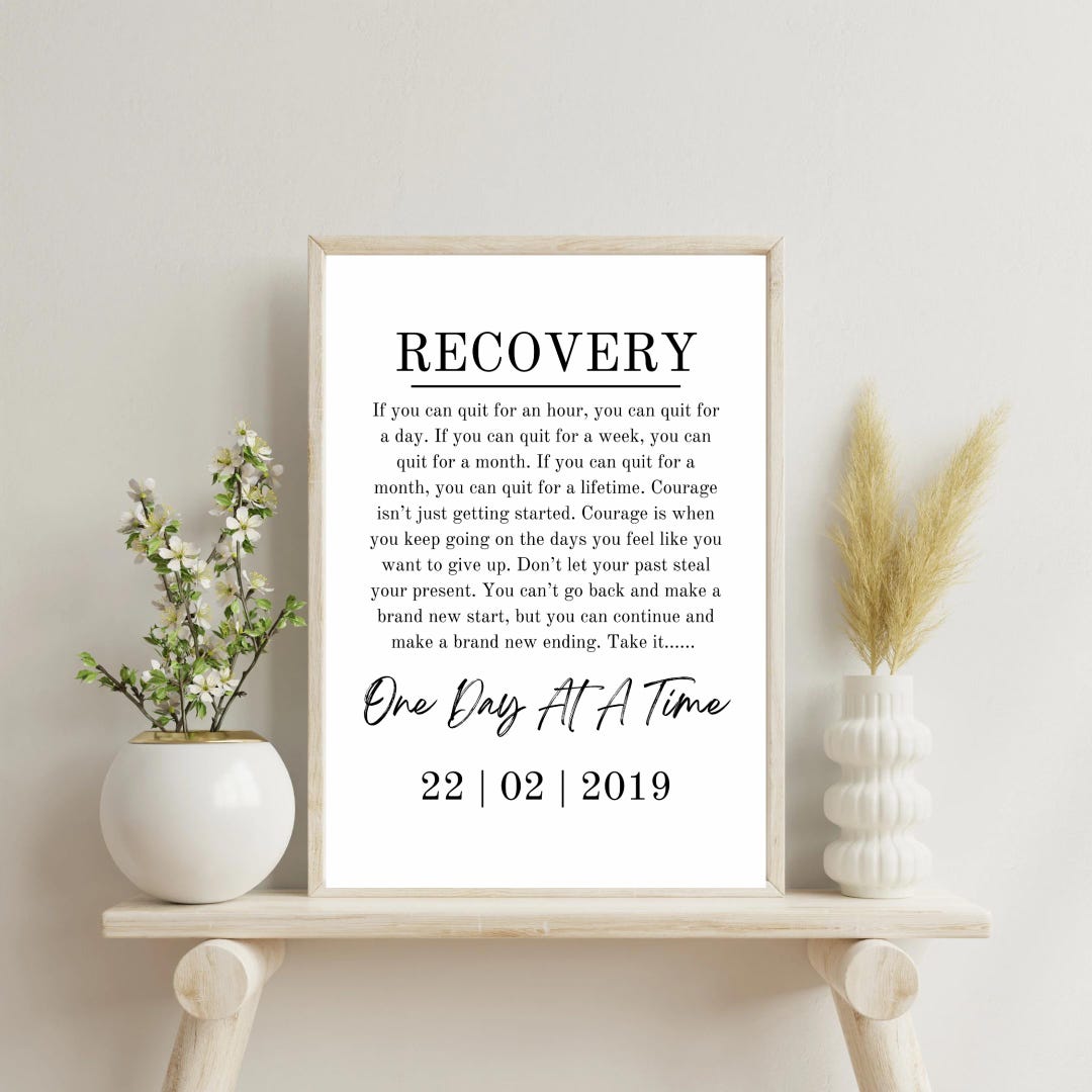 Recovery Reminder | Recovery Print | Digital Print | Recovery Gift ...