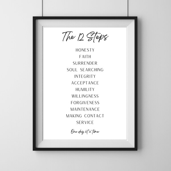 Aa 12 Steps Print - Etsy