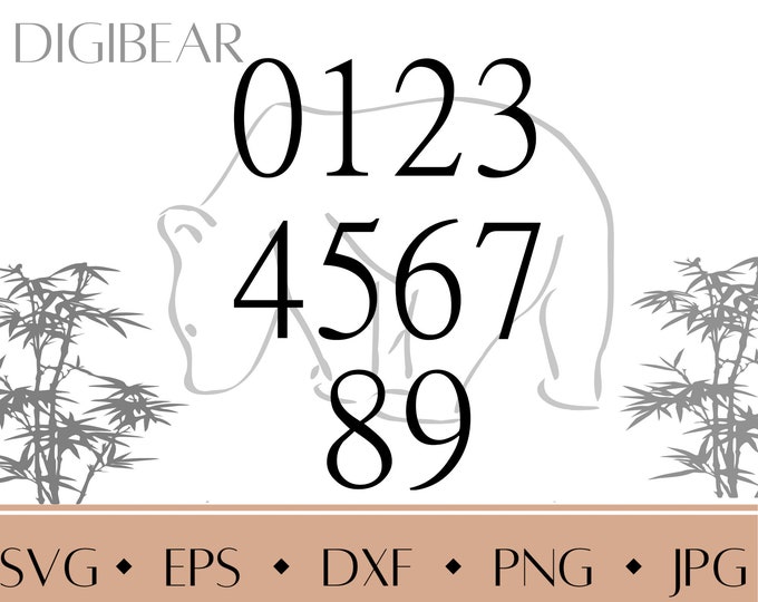 Numbers Svg, Numbers Clipart, Numbers Stickers, Numbers Silhouette ...