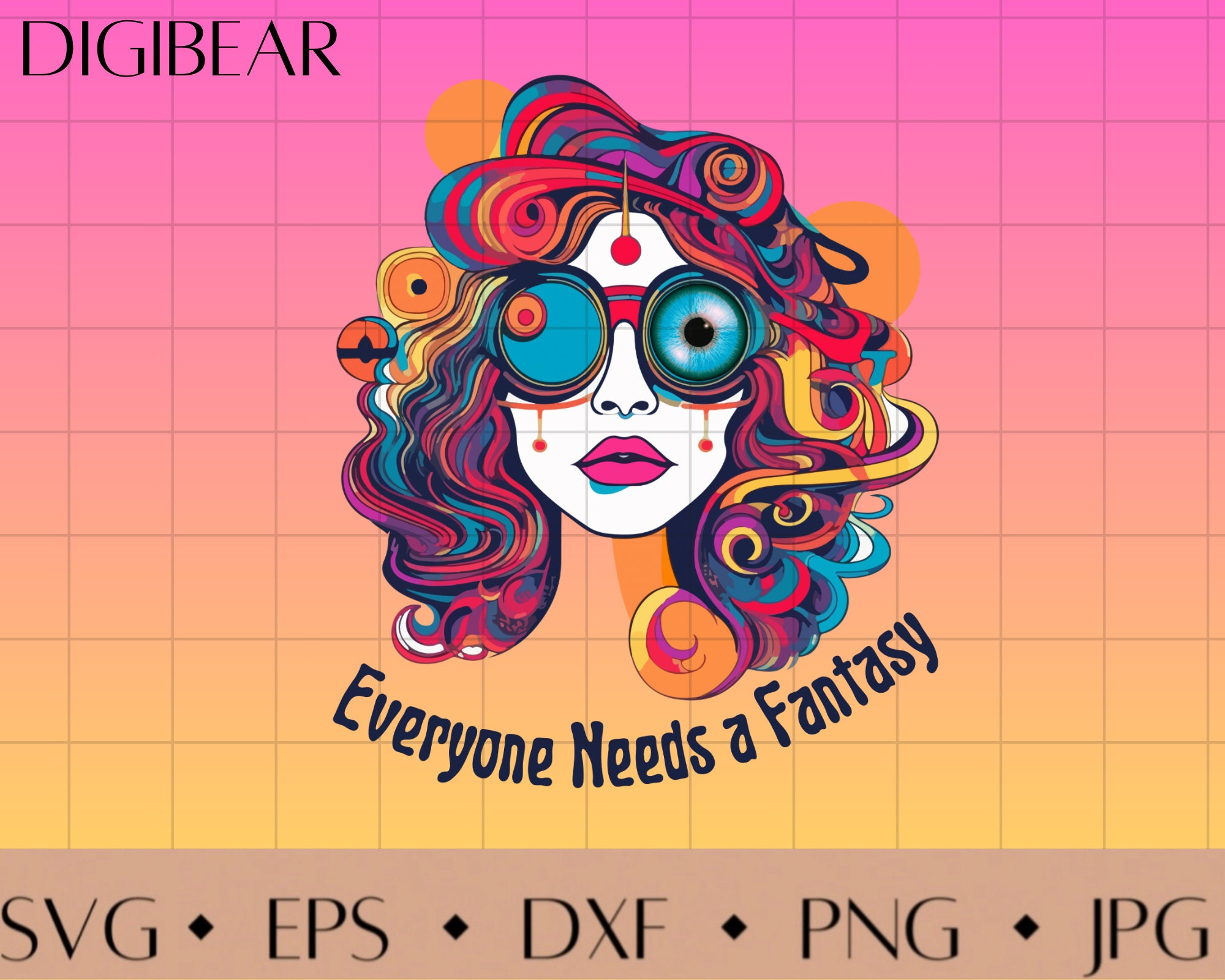 Hippie Girl Png Hippie Style Svg Hippies Design Art Hippie - Etsy
