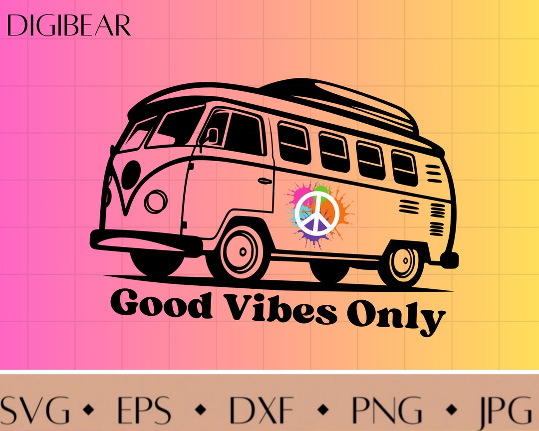 Vintage Bus,vw Bus,hippie Bus,retro Bus SVG, Png, Jpg, Pdf, Eps, Dxf ...