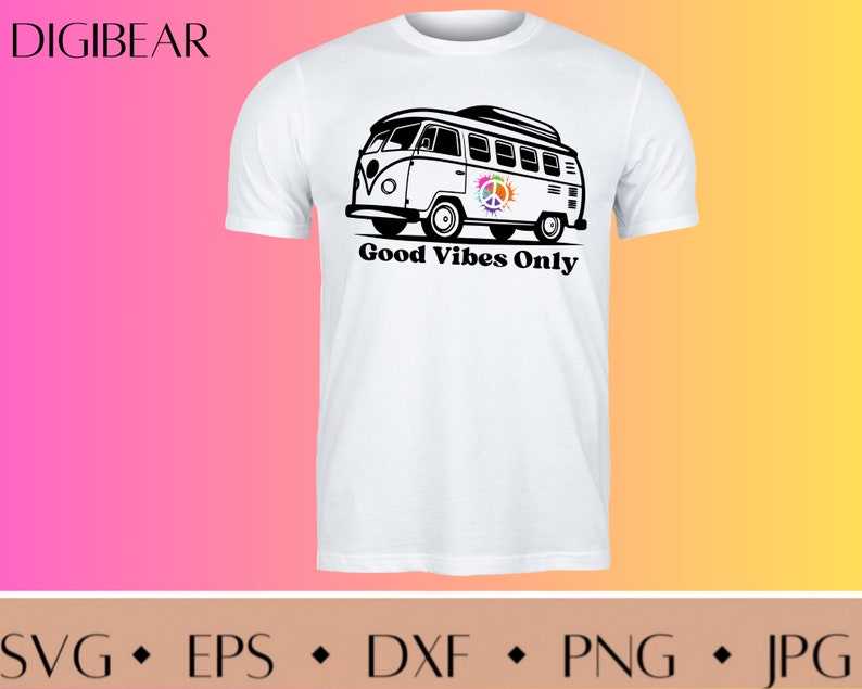 Vintage Bus,vw Bus,hippie Bus,retro Bus SVG, Png, Jpg, Pdf, Eps, Dxf ...