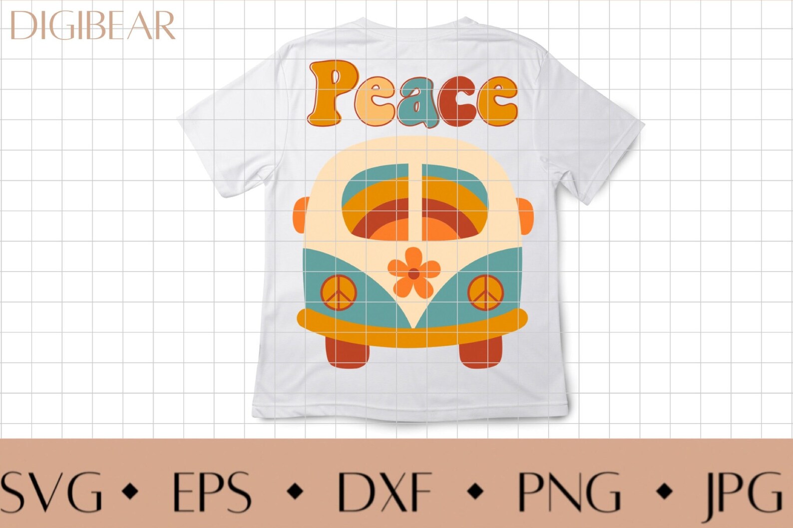 Vintage Bus,vw Bus,hippie Bus,retro Bus SVG, Png, Jpg, Pdf, Eps, Dxf ...